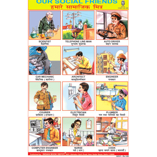 OUR SOCIAL FRIENDS CHART SIZE 12X18 (INCHS) 300GSM ARTCARD