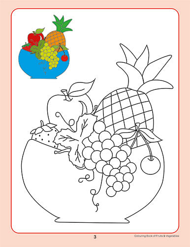 Colouring Book of Fruits & Vegetables