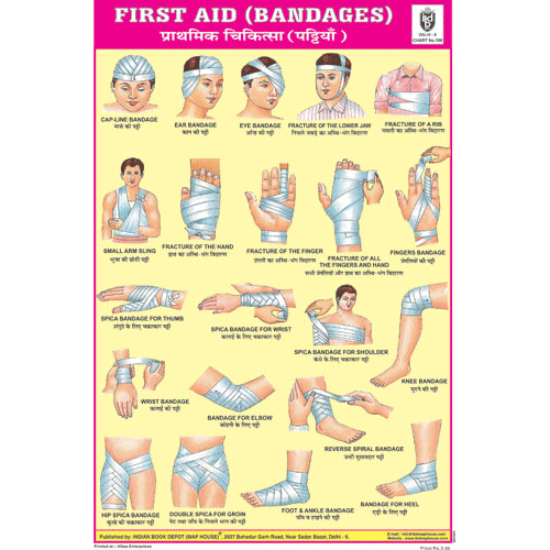 BANDAGES CHART SIZE 12X18 (INCHS) 300GSM ARTCARD