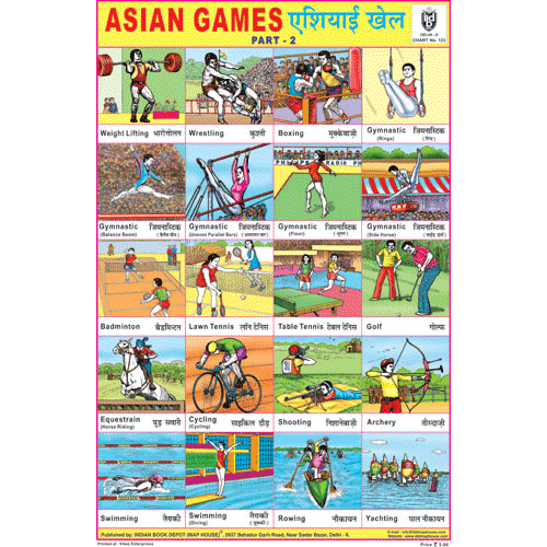 ASIAN GAMES PART II SIZE 24 X 36 CMS CHART NO. 123
