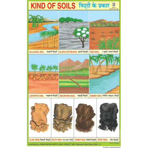 KIND OF SOILS CHART SIZE 12X18 (INCHS) 300GSM ARTCARD