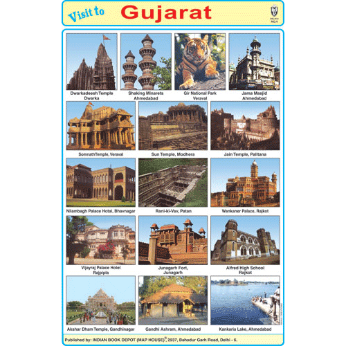 GUJARAT CHART SIZE 12X18 (INCHS) 300GSM ARTCARD