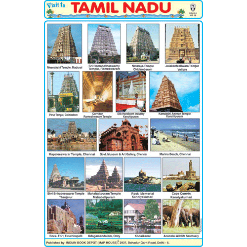 TAMIL NADU CHART SIZE 12X18 (INCHS) 300GSM ARTCARD