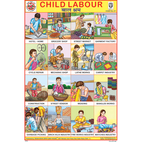 CHILD LABOUR CHART SIZE 12X18 (INCHS) 300GSM ARTCARD