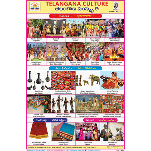 TELANGANA CULTURE CHART SIZE 12X18 (INCHS) 300GSM ARTCARD