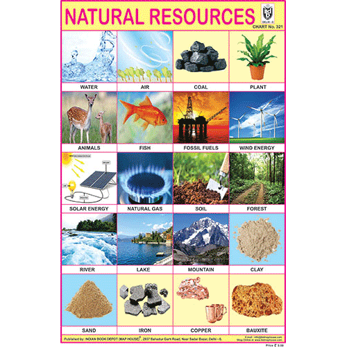 NATURAL RESOURCES CHART SIZE 12X18 (INCHS) 300GSM ARTCARD