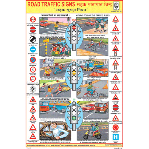 ROAD TRAFFIC SIGNS SIZE 24 X 36 CMS CHART NO. 83