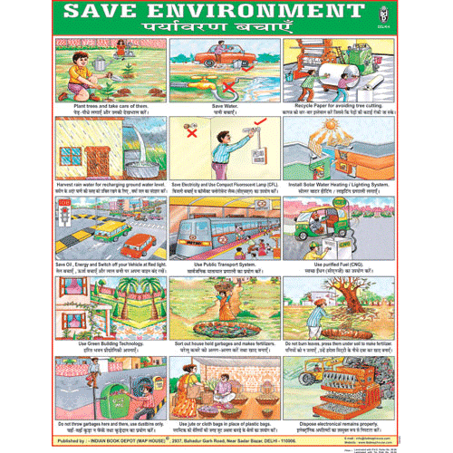 SAVE ENVIRONMENT CHART SIZE 45 X 57 CMS