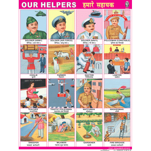 OUR HELPERS CHART SIZE 45 X 57 CMS