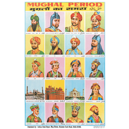 MUGHAL PERIOD CHART SIZE 50 X 75 CMS