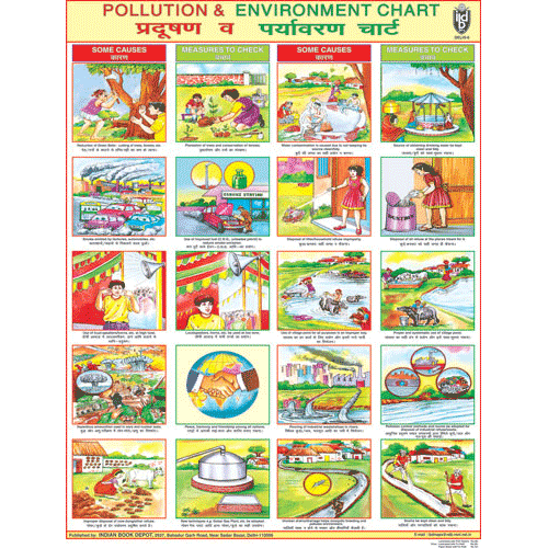 POLLUTION & ENVIRONMENT CHART SIZE 55 X 70 CMS