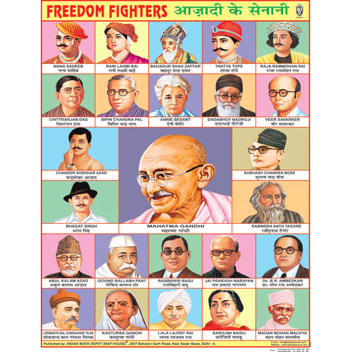 FREEDOM FIGHTERS CHART SIZE 55 X 70 CMS