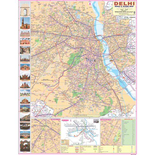 CITY MAP OF DELHI (ENGLISH) SIZE 55 X 70 CMS