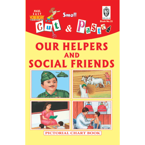 Cut and paste book of OUR HELPERS AND SOCIAL FRIENDS
