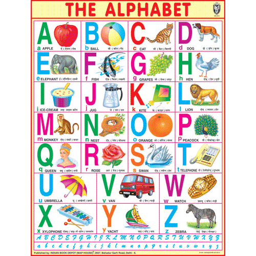 THE ALPHABETJUMBO CHART SIZE 100 X 140 CMS