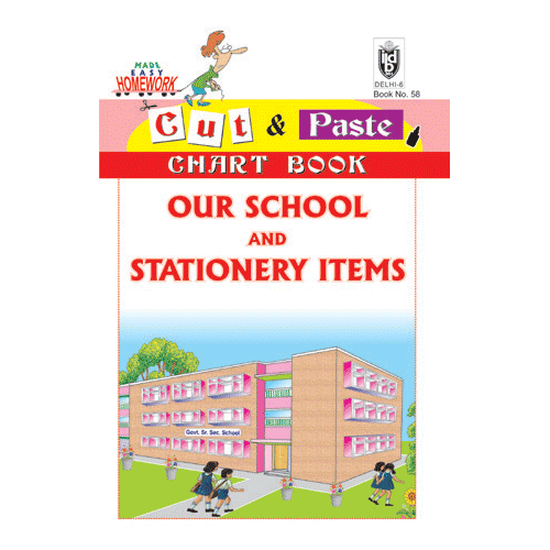 Cut and paste book of OUR SCHOOL AND STATIONERY ITEMS