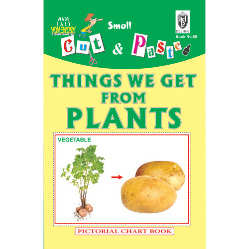 Cut and paste book of THINGS WE GET FROM PLANTS