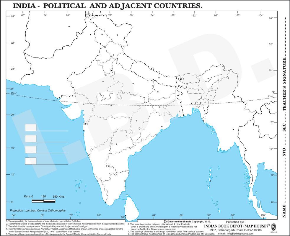 Indian Map | Practice Map Of Indian Political Map| Indian Outline Map ...