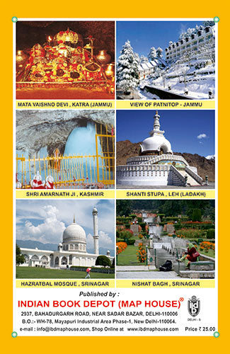 Kashmir Tourist Road Map